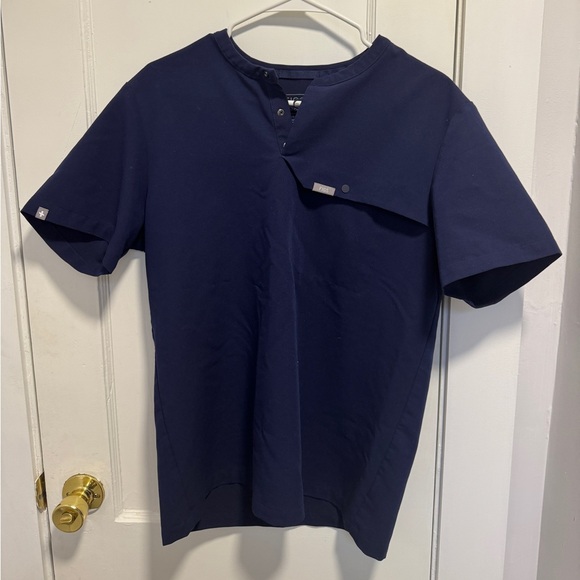 Figs | Shirts | Figs Mens Navy Blue Scrub Top | Poshmark